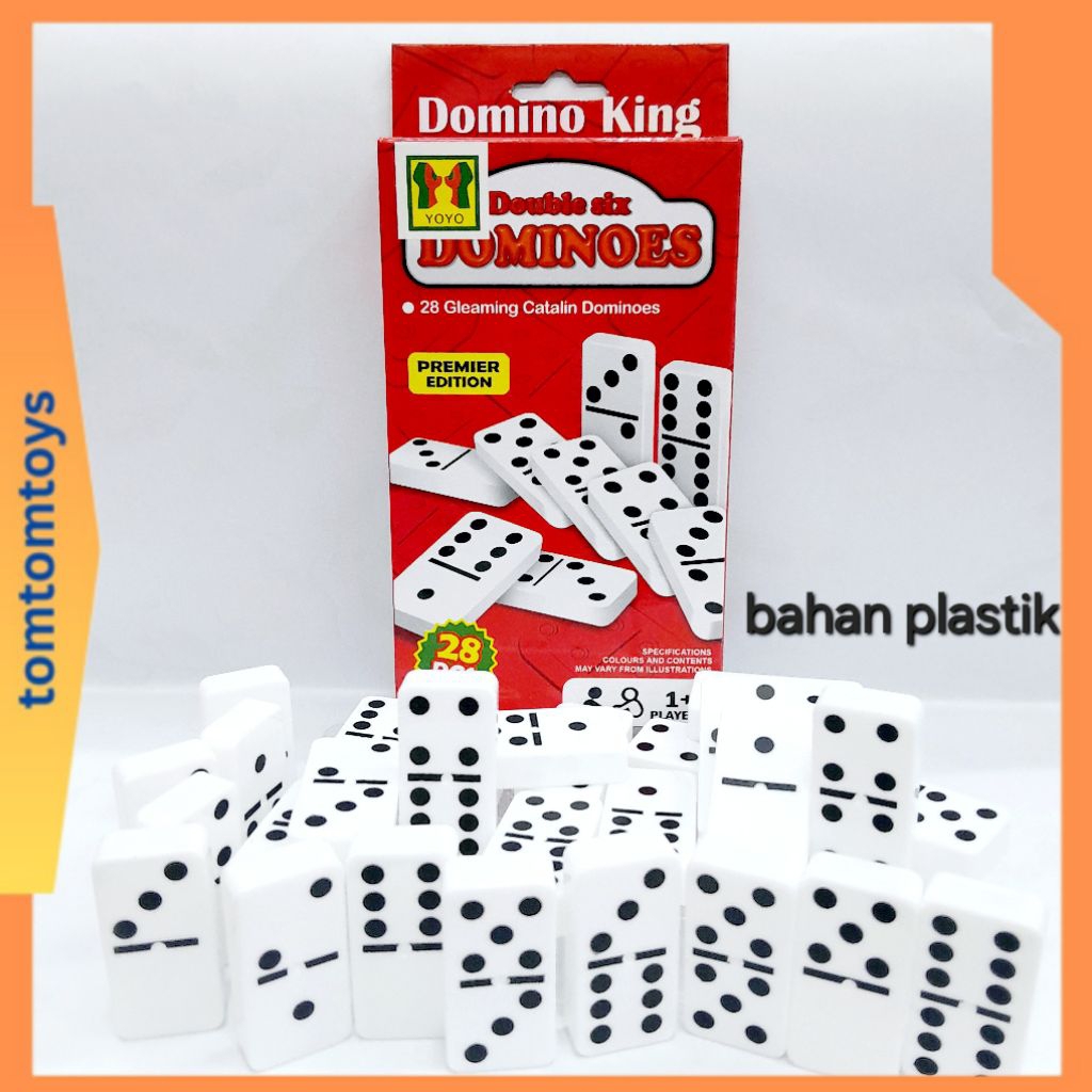 Jual DOMINO Balok Gaple Bahan Plastik Board Game DOMINO BATU | Shopee ...