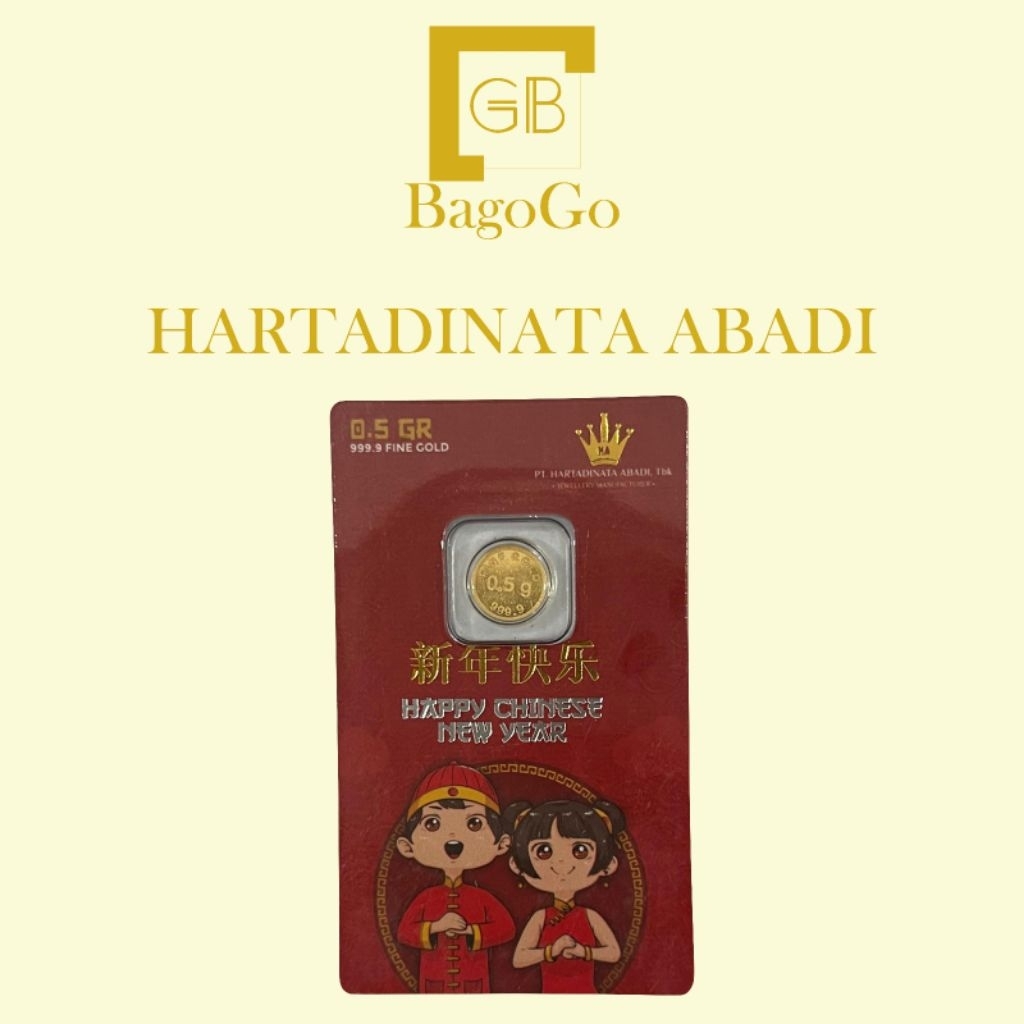 Jual Logam Mulia Hartadinata Edisi Happy Chinese New Year 0.5 Gram Gift ...