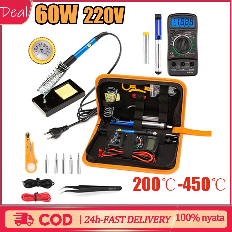 Jual Paket Solder Listrik Lengkap Set Solder Listrik Lengkap dengan Multimeter Iron Tool Kit ...