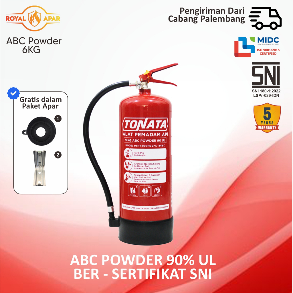 Jual Alat Pemadam Api Tonata SNI / APAR ABC Powder 6 kg | Shopee Indonesia