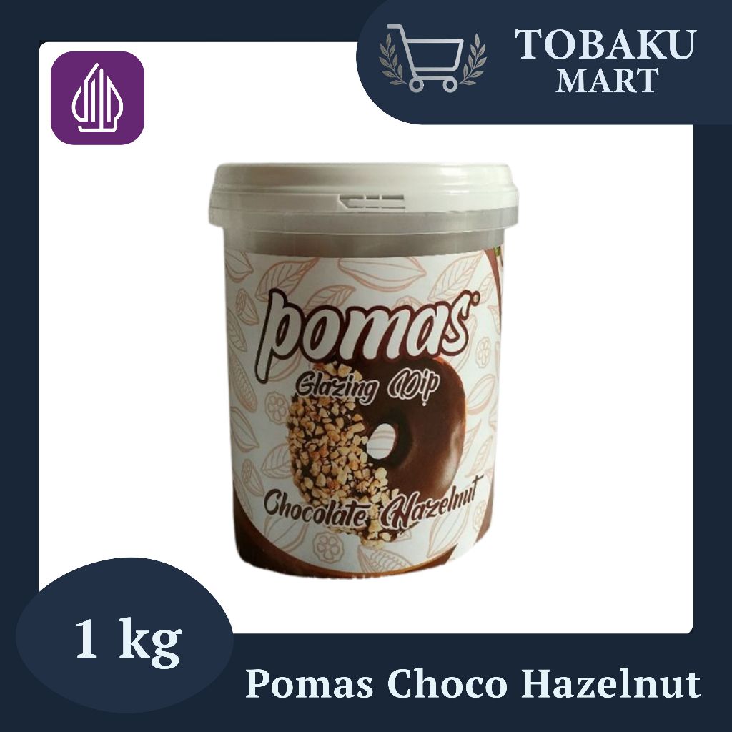 Jual POMAS CHOCO HAZELNUT DIP GLAZE 1KG / GLAZE CELUP SIAP PAKAI RASA ...