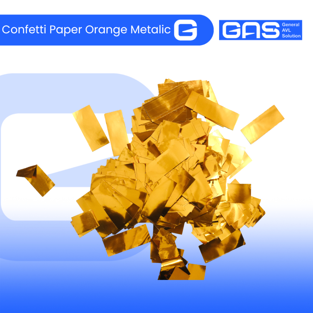 Jual Confetti Paper (Orange Metalic) 1kg / Kertas Confetti (Oren ...