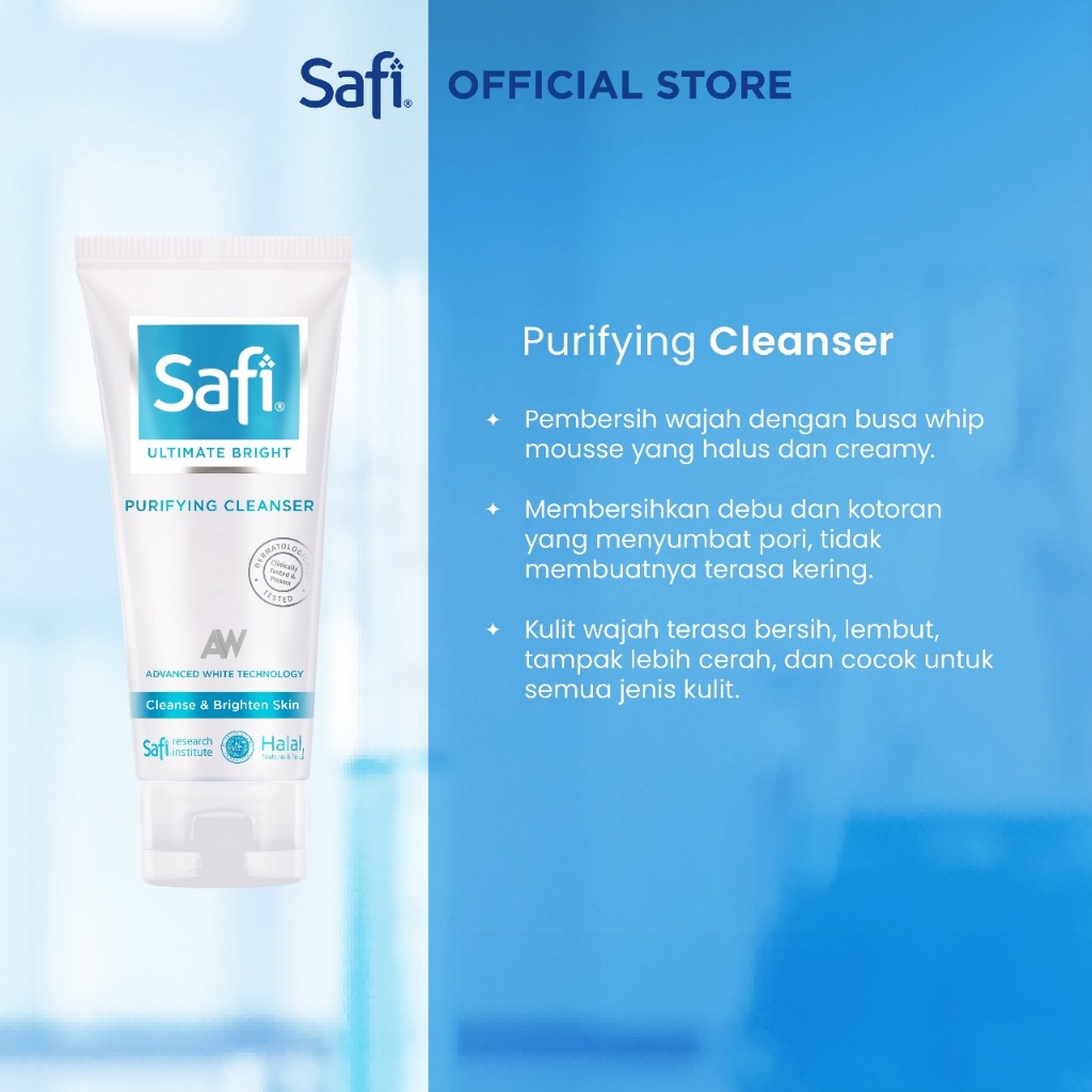 Jual SAFI - Ultimate Bright - Cleanser, Day & Night Cream Basic Pack 25gr | Shopee Indonesia