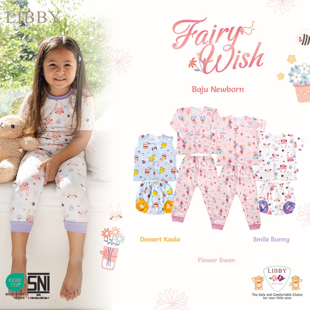 Jual LIBBY Setelan Baju Kancing Newborn Motif Anak Perempuan (1 stel) | Daisy Fairies | Heart ...