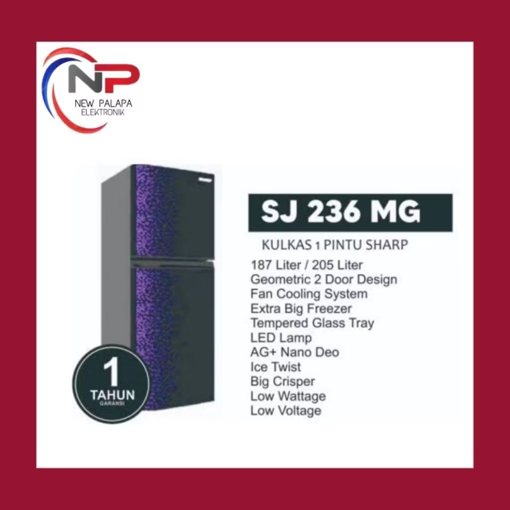 Jual LEMARI ES SHARP SJ-236MG | Shopee Indonesia
