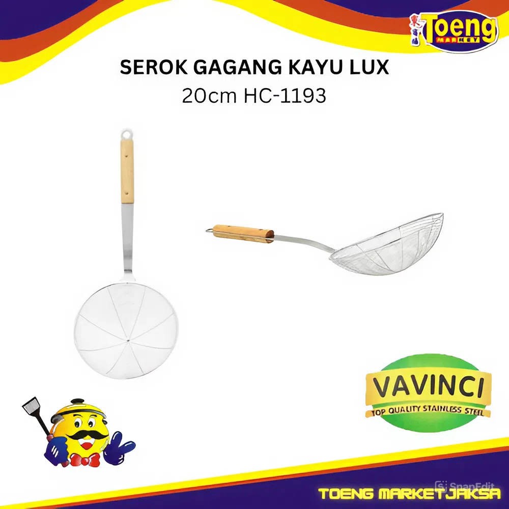 Jual Serok Stainless Ganggang Kayu - Serok Masakan - SEROK GAGANG KAYU ...