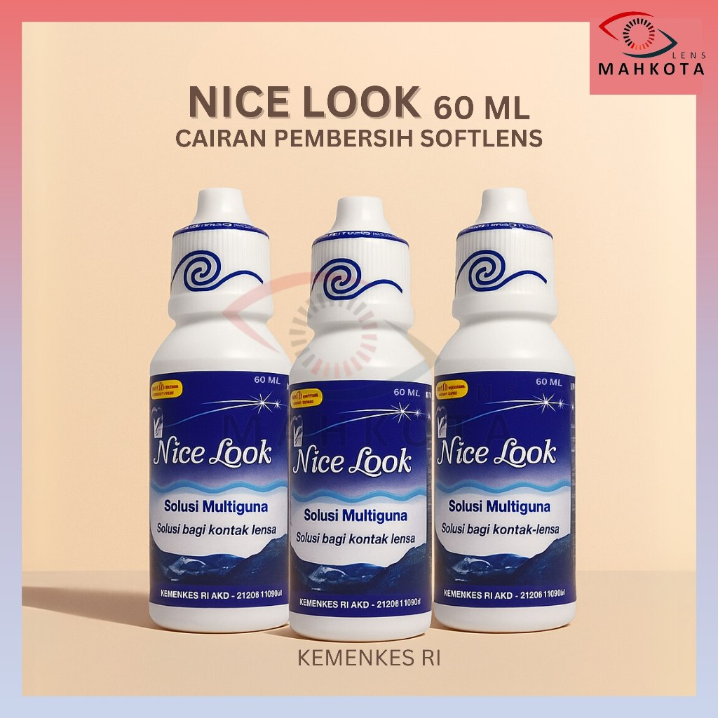 Jual CAIRAN SOFTLENS NICE LOOK 60ML / CAIRAN PEMBERSIH NICELOOK 60 ML ...