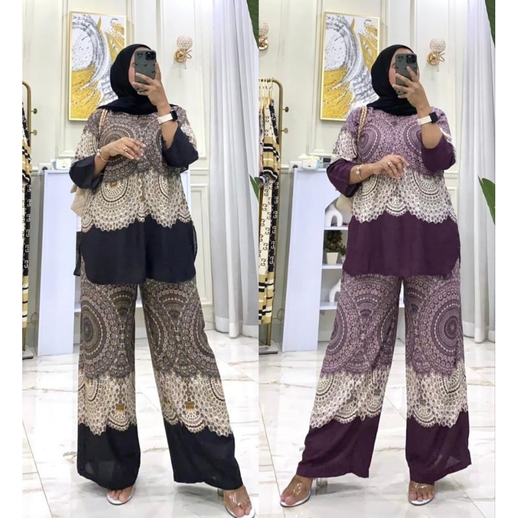 Jual NABILA ONE SET KARINA PREMIUM CELANA KULOT ONE SET LAVENIA SETELAN ...