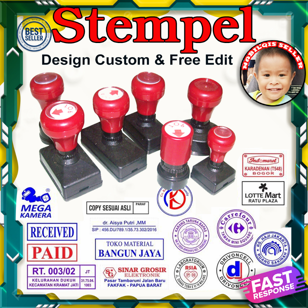 Jual Stempel Otomatis Design Custom | Shopee Indonesia