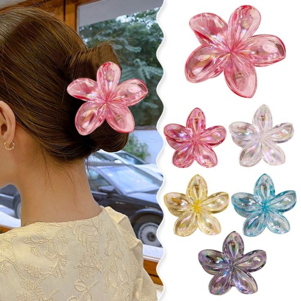 Jual 12 Pcs Jedai Rambut Bunga Kamboja/1 Lusin Jepit Rambut Kamboja ...