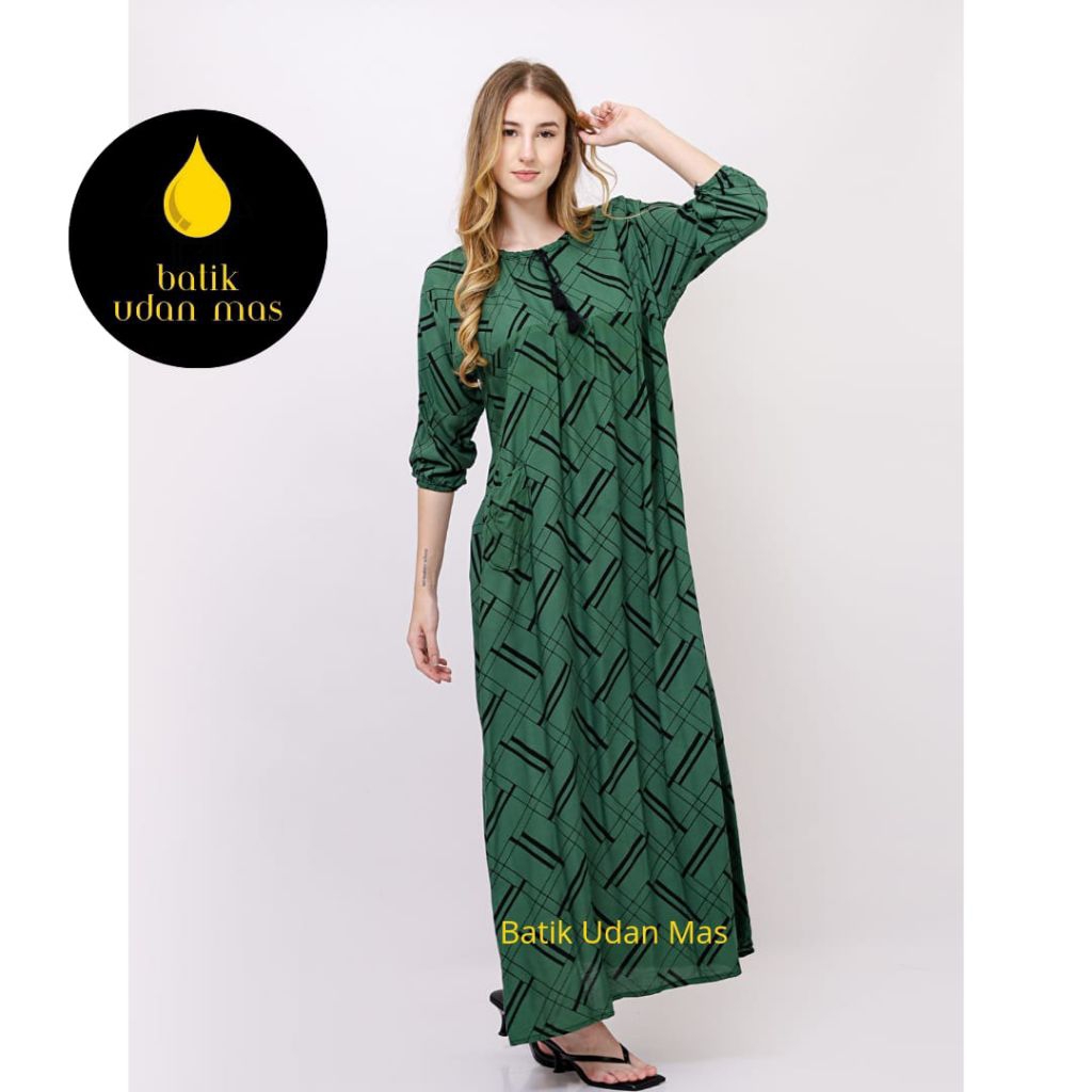 Jual Batik udan mas- Dress MONA LISA Motif kotak Bahan Rayon premium ...