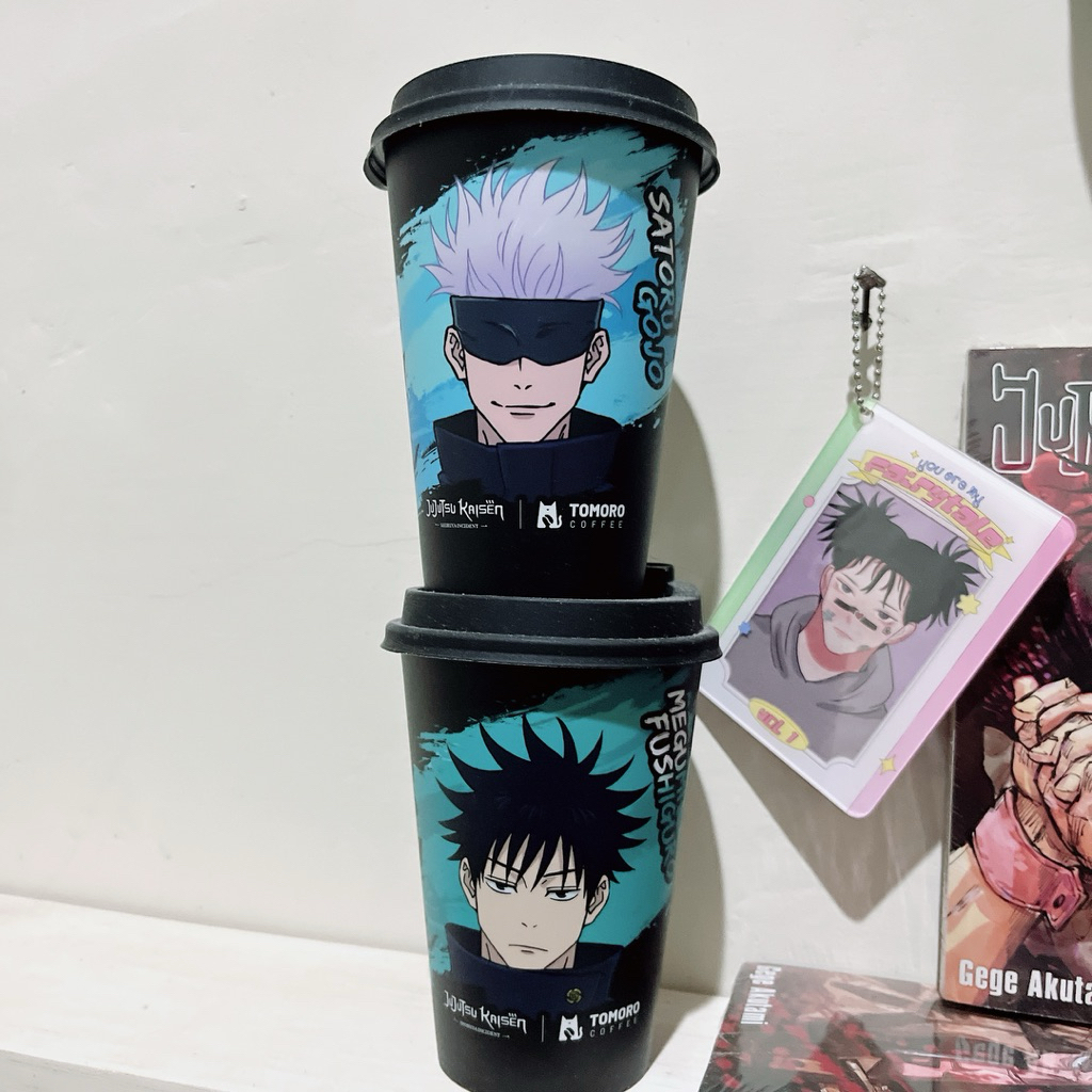 Jual CUP JUJUTSU KAISEN GOJO SATORU MEGUMI FUSHIGURO X TOMORO COFFEE ...