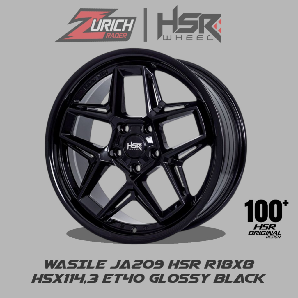 Jual Velg Mobil Hsr Wasile Ring 18 Pcd 5x114,3 Hitam Untuk Xforce Almaz ...