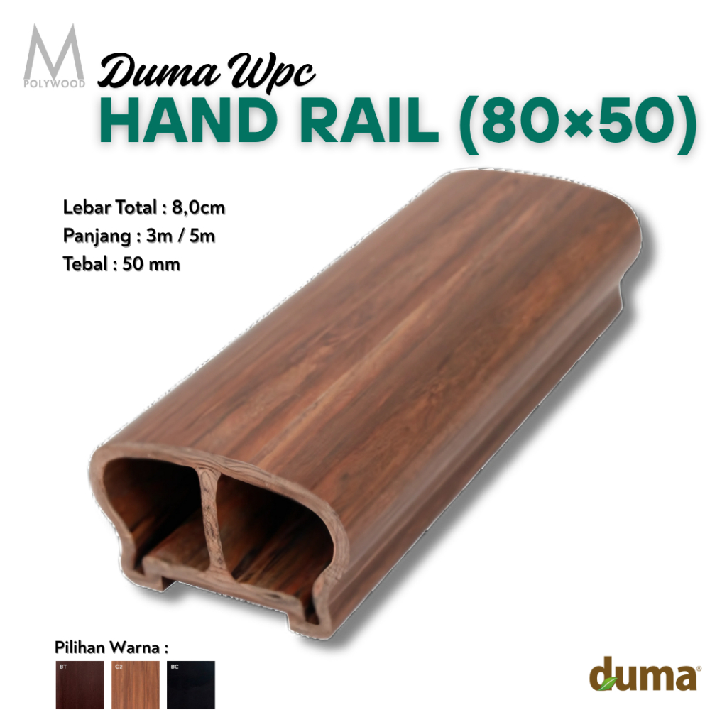 Jual DUMA WPC - HAND RAIL (80x50) Handrail / Railing / Handle ...