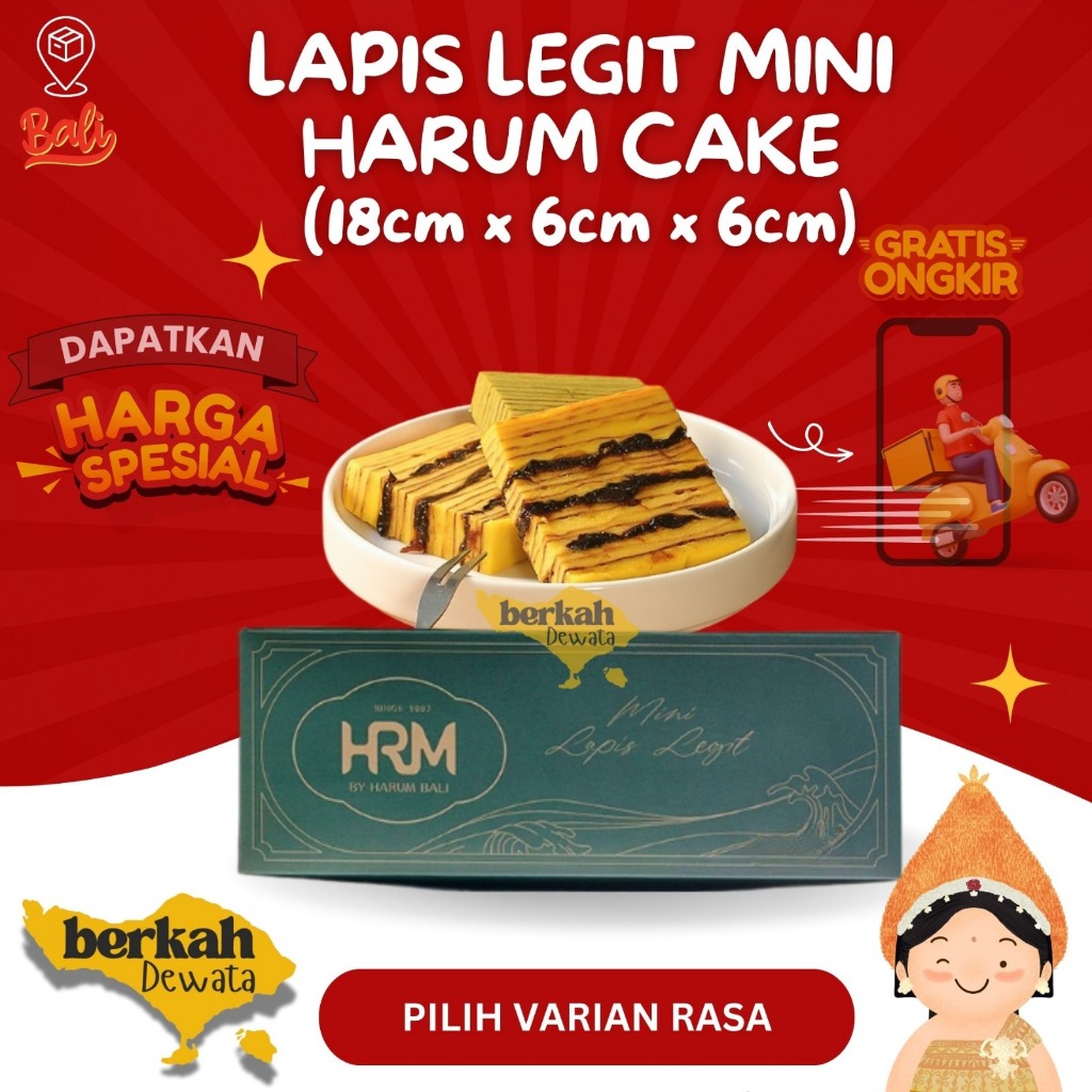 Jual Lapis Legit Harum Cake Oleh Oleh Khas Bali (Pilih Varian Ukuran ...
