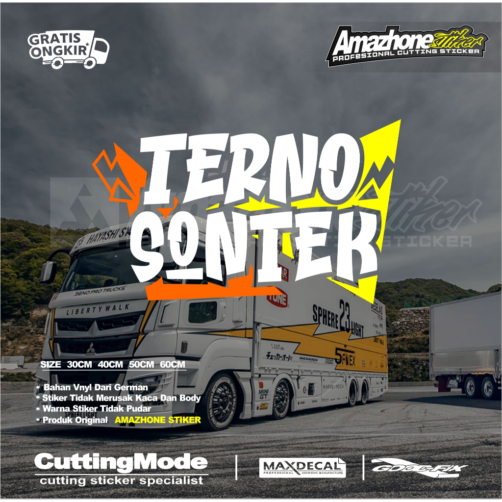 Jual STICKER STIKER CUTTING TERNO SONTEK STIKER L300 STIKER KACA TRUK ...