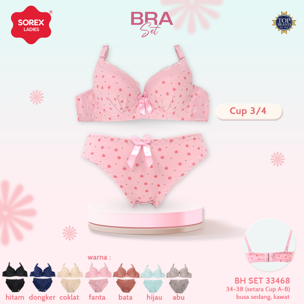 Jual Sorex Bra Set Kawat Kait 3 Setara Cup A-B + CD Cutting Mini BH Set ...