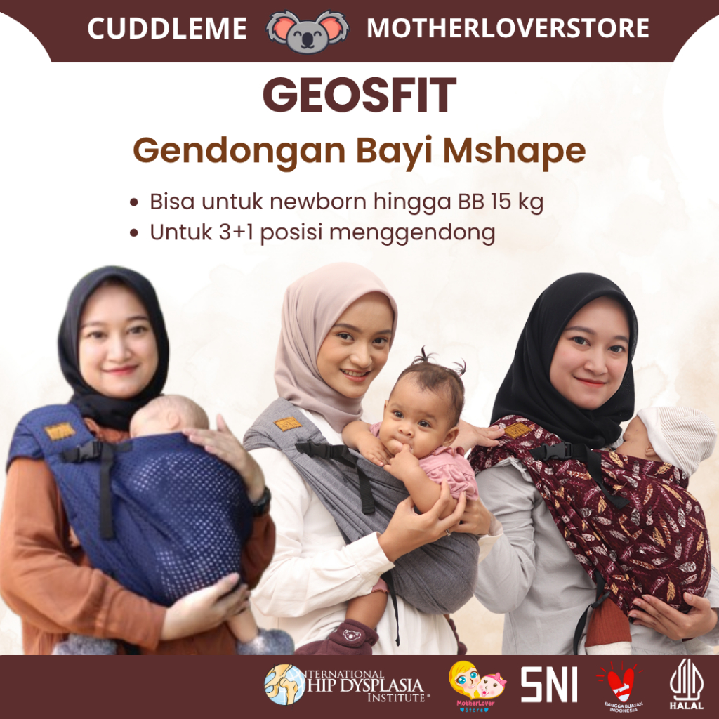 Jual CuddleMe GeosFit Air dan Geos Fit Sporty Spessa Gendongan Bayi ...