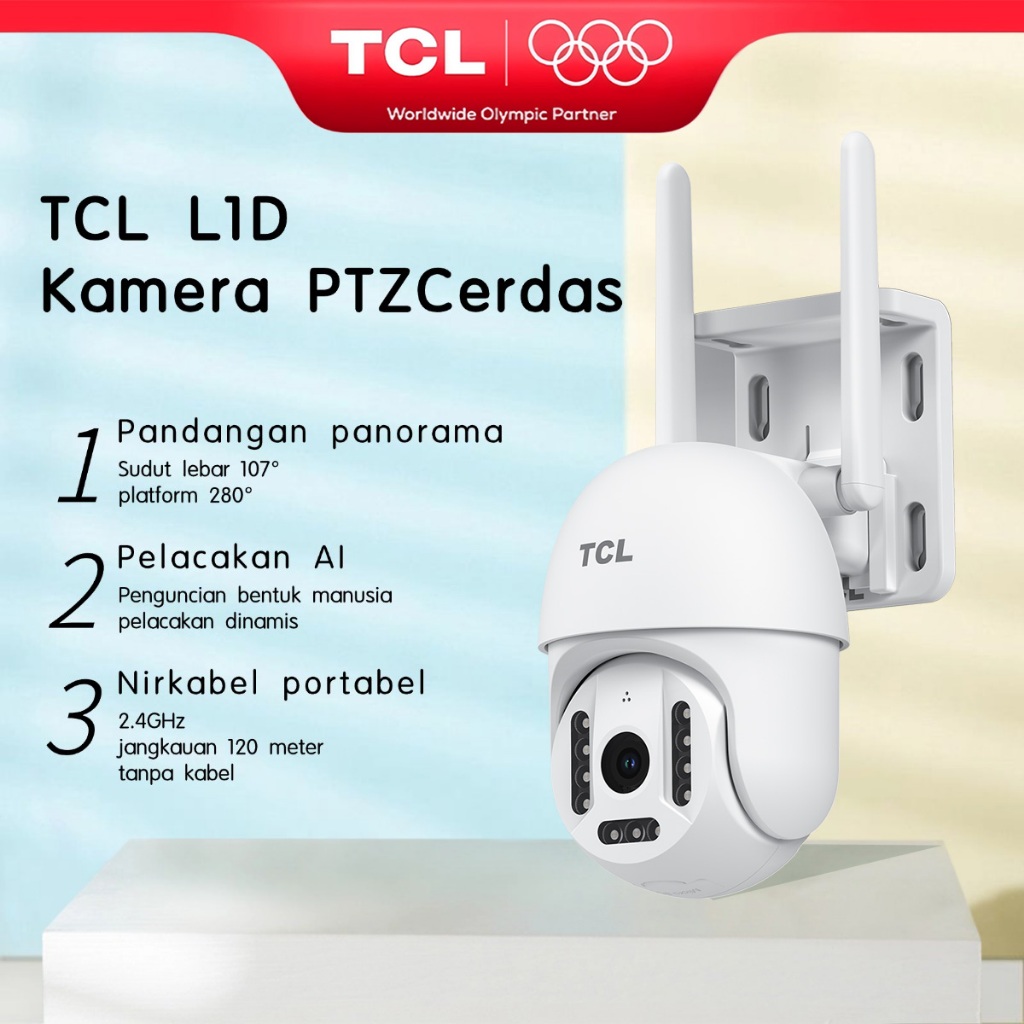 Jual TCL Kamera CCTV Outdoor 2K 3MP | Kamera Luar Rumah 360° Putar ...