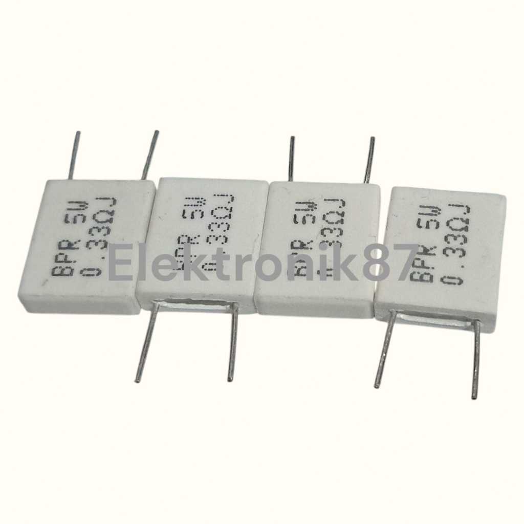 Jual Resistor BPR 5w ohm 0.33 model berdiri atau gepeng noble | Shopee Indonesia
