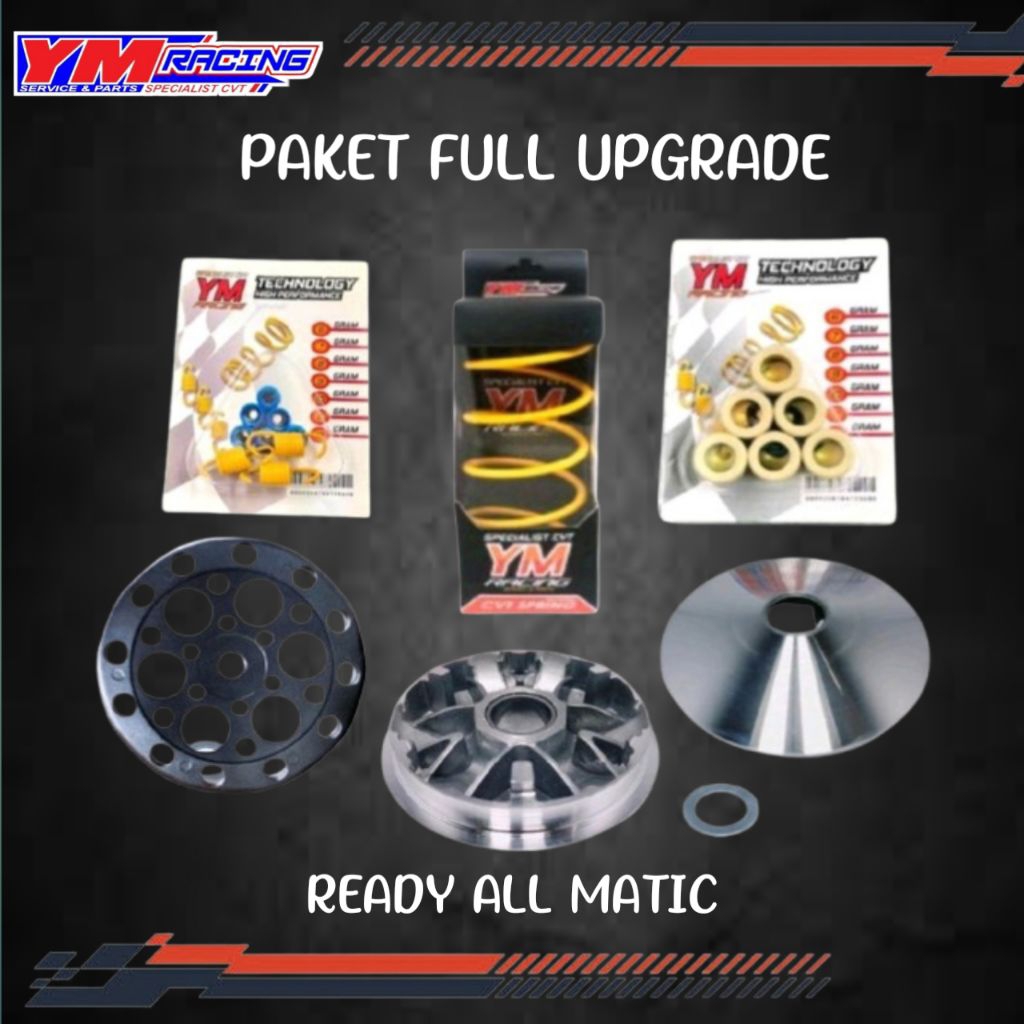 Jual PAKET FULL UPGRADE CVT YM RACING ALL MATIC ( BUBUTAN 13,5 DERAJAT ...