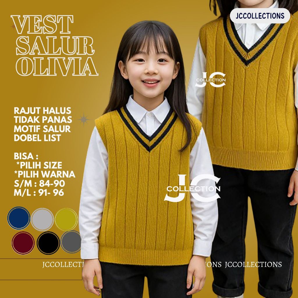 Jual Rompi Rajut Anak / Vest Anak Sekolah Unisex Salur / Rompi Rajut ...