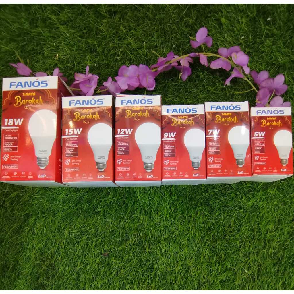Jual LAMPU MURAH!! Fanos Sinaya Barokah lampu LED bohlam cahaya putih dari 5w-18w | Shopee Indonesia