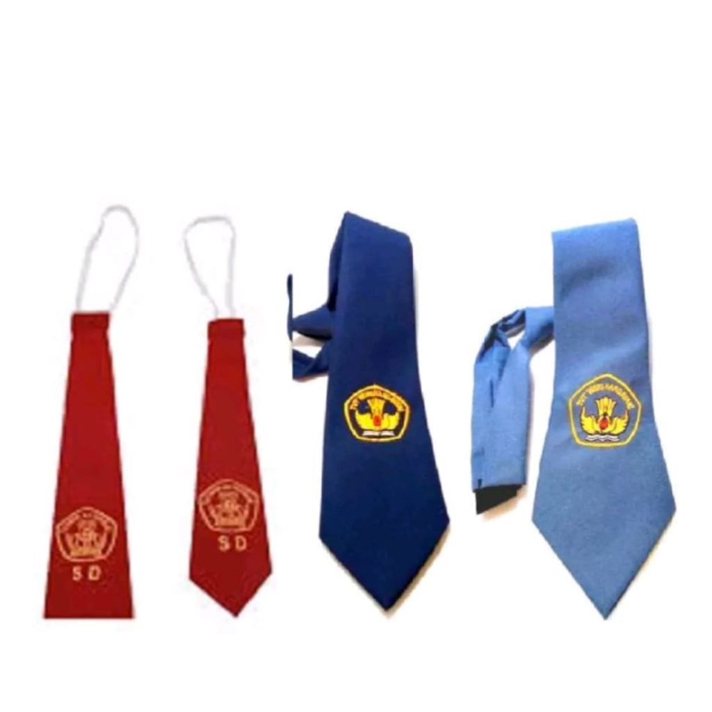Jual dasi sekolah SD SMP SMA dasi lambang bordir harga satuan | Shopee ...