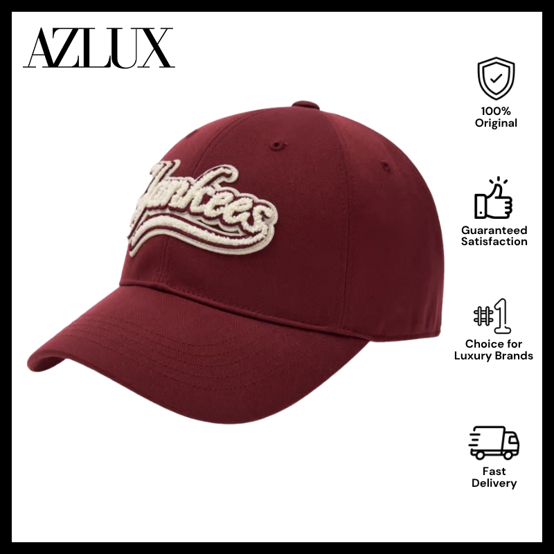 Jual MLB Korea Varsity Cursive Fluffy Logo Unstructured Ball Cap New ...