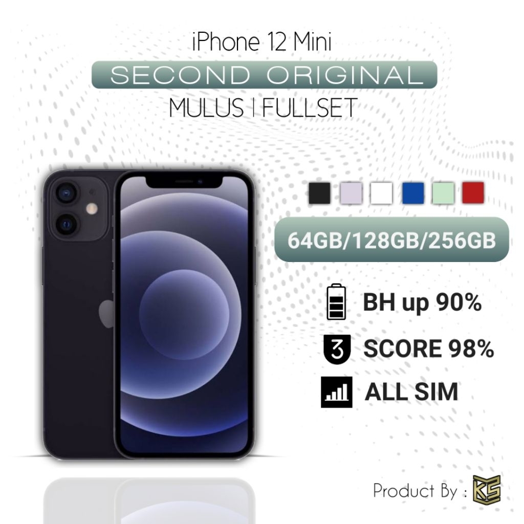 Jual iPhone 12 mini 64gb/128gb/256gb second mulus 100%fullset | Shopee Indonesia