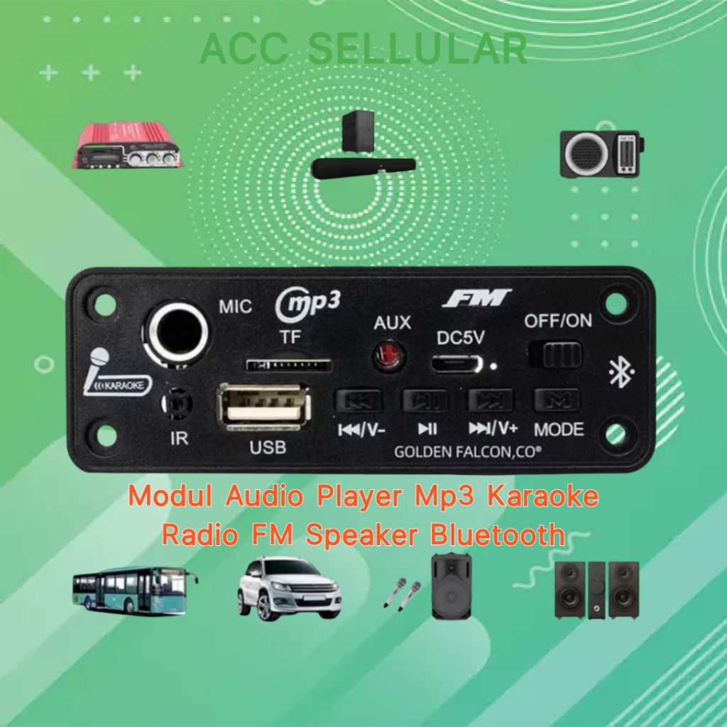 Jual Modul Amplifier Audio Player Mp3 Speaker Bluetooth 5.0 Subwoofer ...