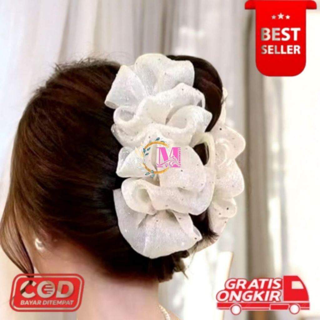 Jual [CM] Jepit Jeday Kain Cepol Hijab Premium - Jedai Scrunchie Jumbo ...