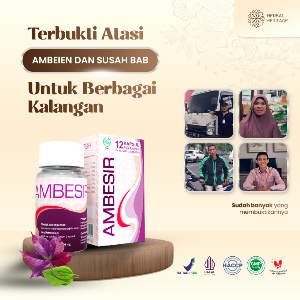 Jual AMBESIR isi 12 - Obat Ambeien Ambeyen Wasir Ampuh Daun Ungu Mengatasi Nyeri BAB, Pendarahan ...