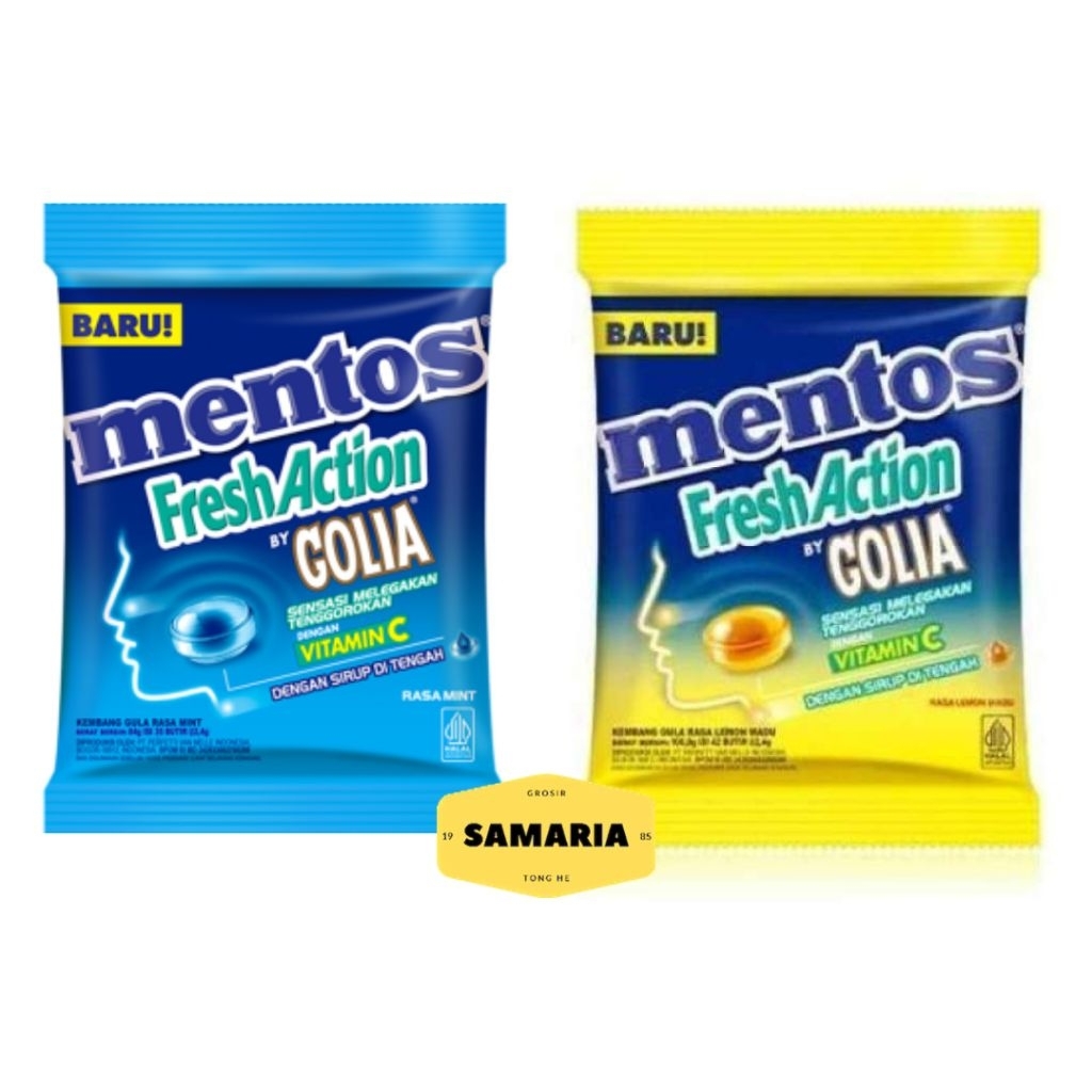 Jual Permen Mentos Golia Kemasan Bag 100 Gram All Variant (Isi 42 Pcs ...