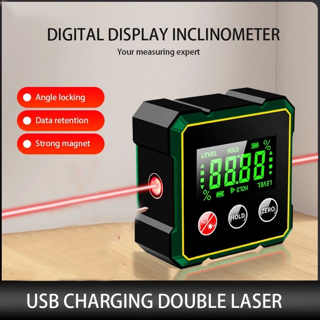Jual inclinometer digital alat ukur sudut slope derajat kemiringan ...