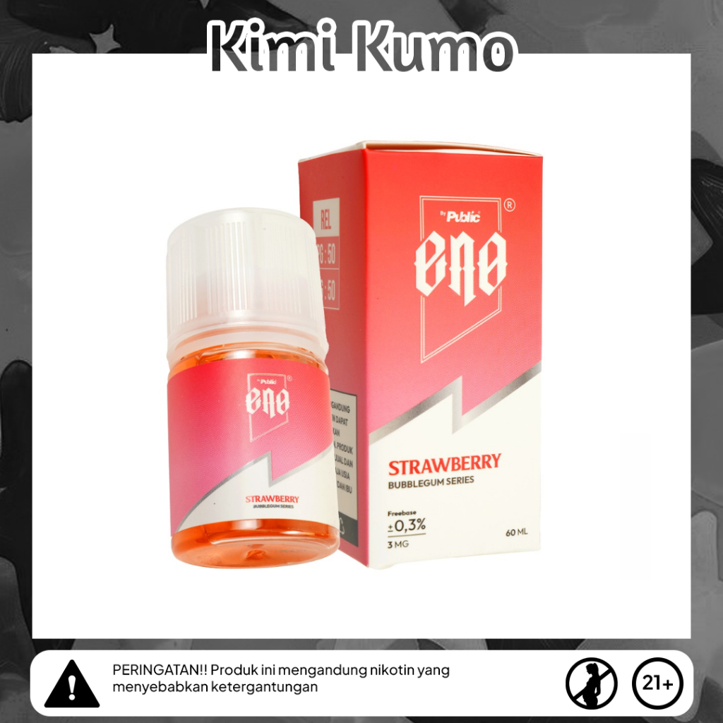 Jual ENO BUBBLEGUM STRAWBERRY 60ML AUTHENTIC LIQUID FREEBASE | Shopee ...