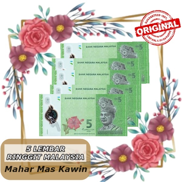 Jual Prewedding Mahar Mas Kawin 5 lembar 5 ringgit polymer malaysia ...