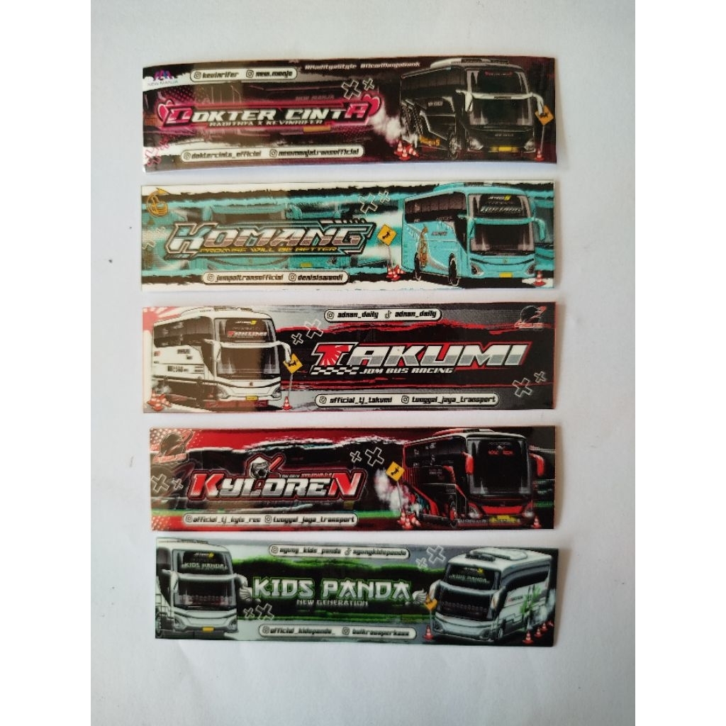 Jual stiker COMBO bus artis basuri KIDSPANDA(BAIKRASA), DOKTER CINTA ...