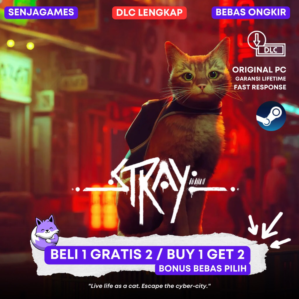 Jual STRAY FULL DLC + BONUS 10 GAMES PC ORIGINAL GAME | Shopee Indonesia