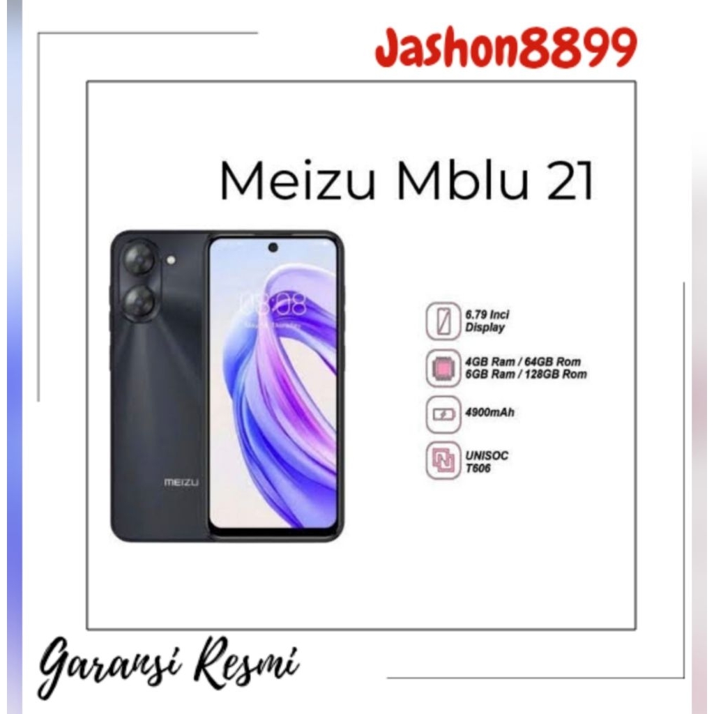 Jual MEIZU MBLU 21 RAM 6+6/128 GARANSI RESMI MEIZU | Shopee Indonesia