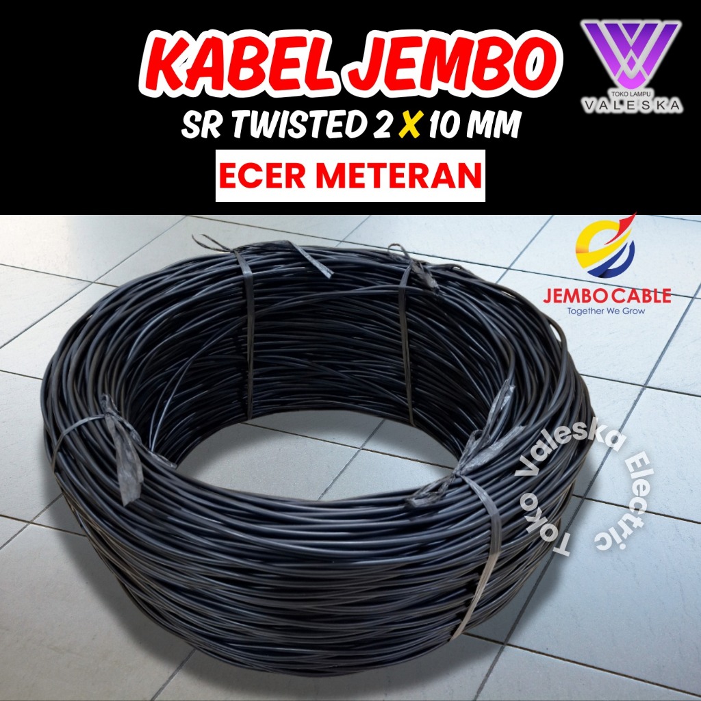 Jual Kabel Listrik JEMBO Twisted NFA 2X10mm LMK SPLN Inti Kabel ...