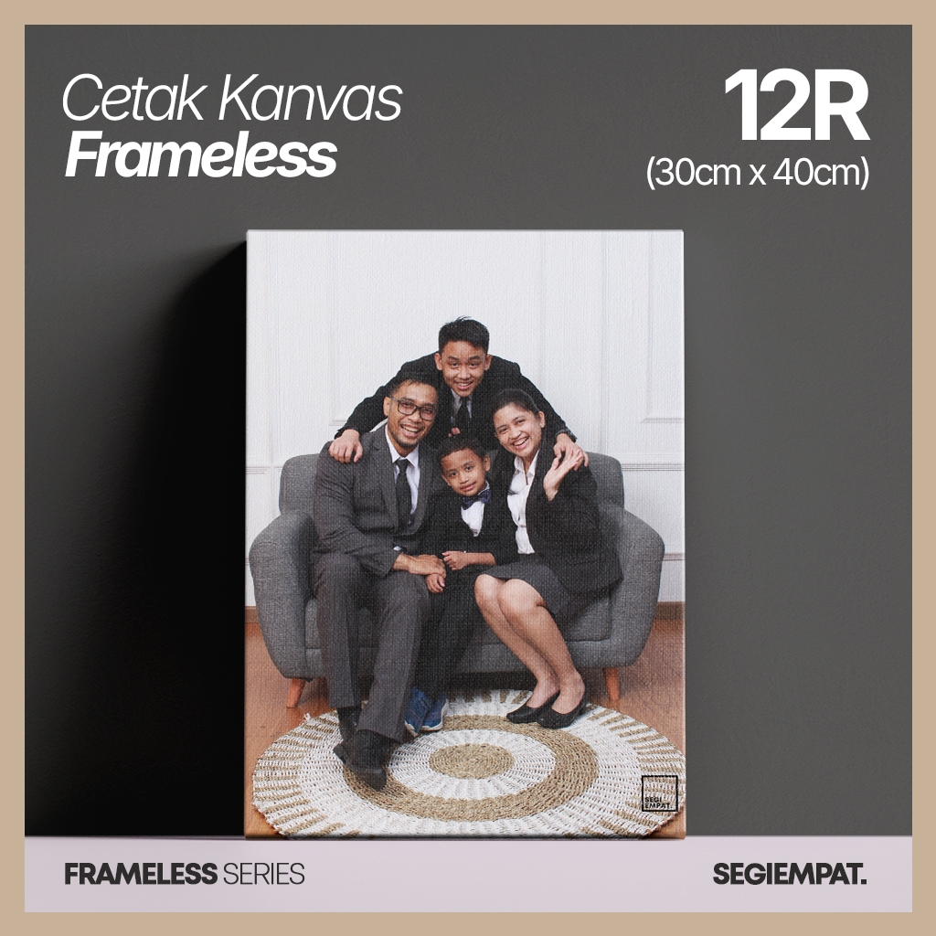 Jual CETAK FOTO KANVAS + SPANRAM / CANVAS FRAMELESS 12R / 30x40cm ...