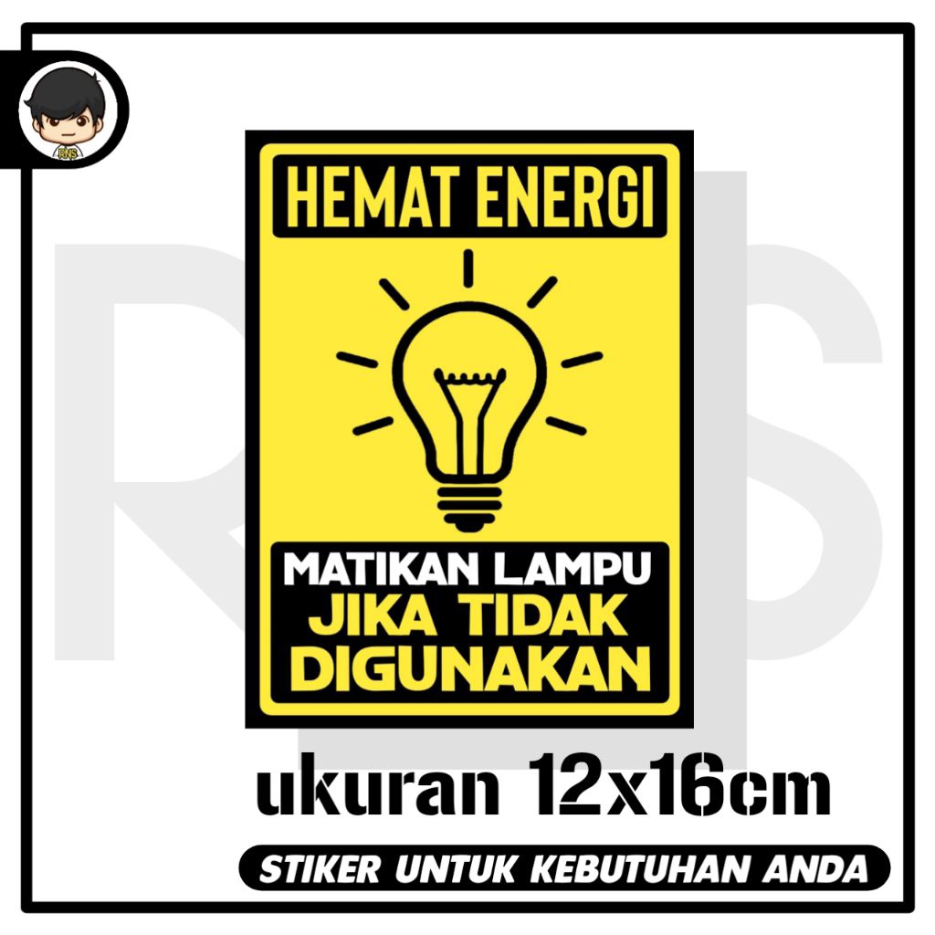 Jual Stiker hemat energi matikan lampu sticker rambu | Shopee Indonesia