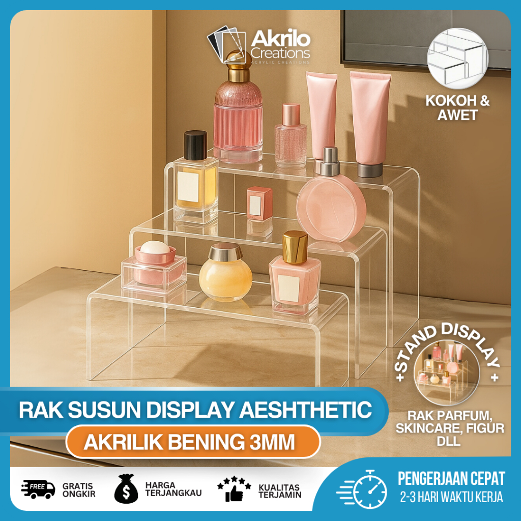 Jual Stand Display Pajangan Dudukan Tatakan Figure 3 Tingkat Pisah ...