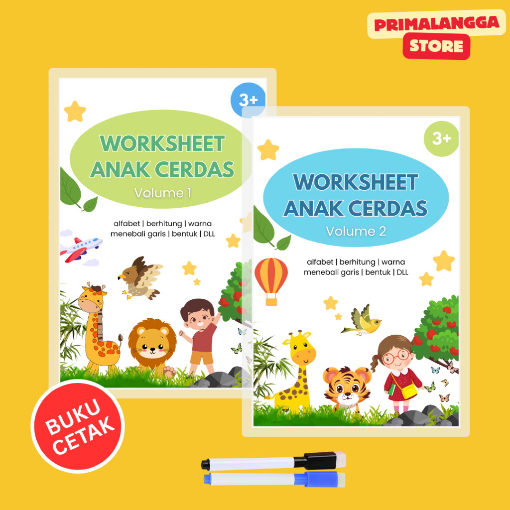 Jual Worksheet Anak 4 Tahun Modul Pembelajaran Edukatif Persiapan Masuk ...