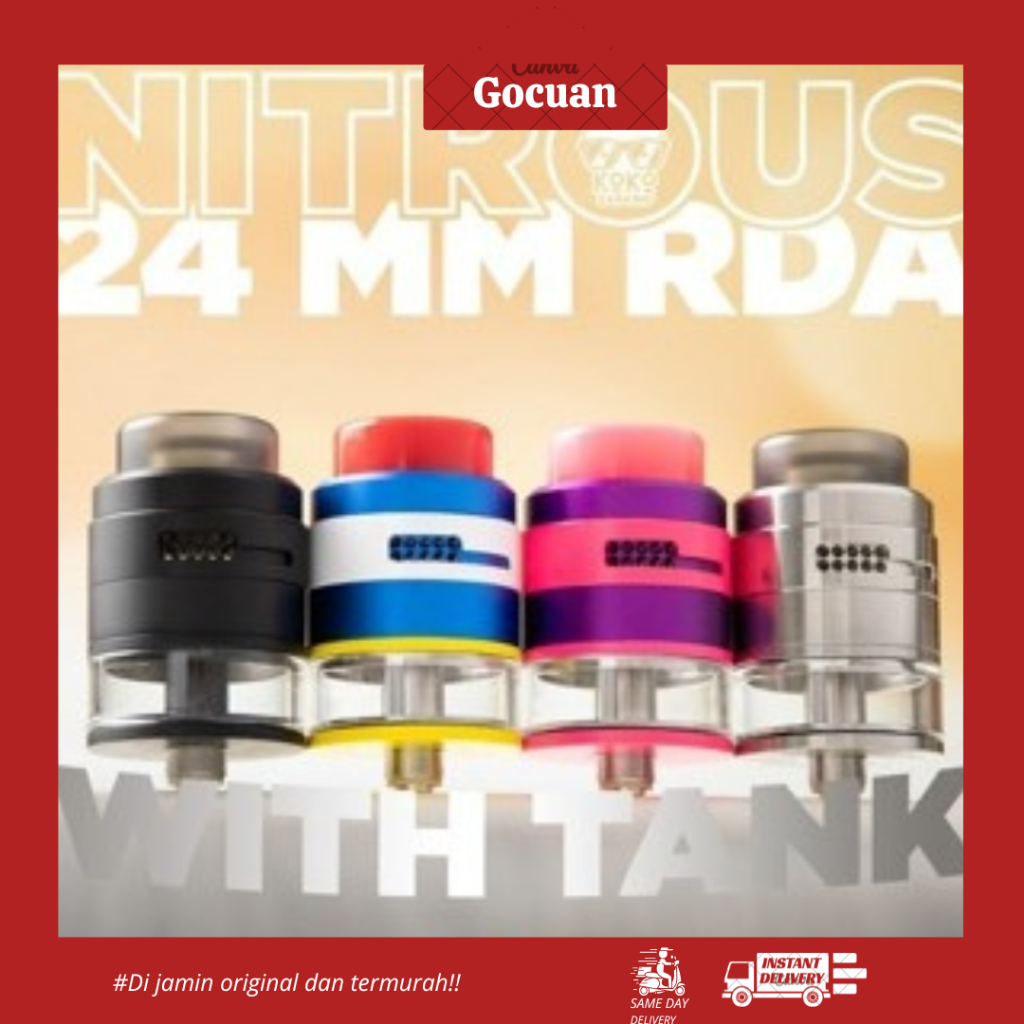 Jual NEW NITROUS RDA WITH TANK 24MM ORIGINAL NEW NITROUS RDA TANK 24MM ...