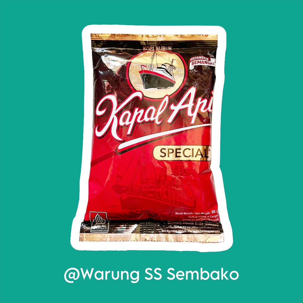 Jual Kapal Api Kopi Bubuk tanpa gula sachet 60gr | Shopee Indonesia