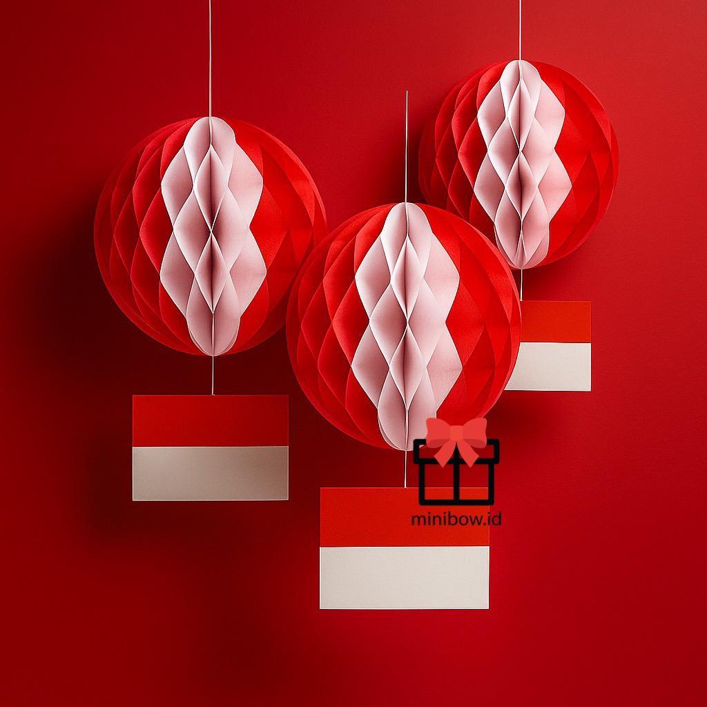Jual Dekorasi 17 Agustus Merah Putih Kemerdekaan Bulat Bendera (pc ...
