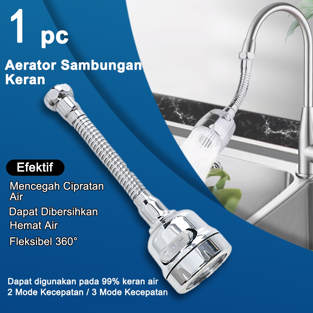Jual Extender Keran Wastafel Fleksibel 2 3 Mode Kecepatan Sambungan ...