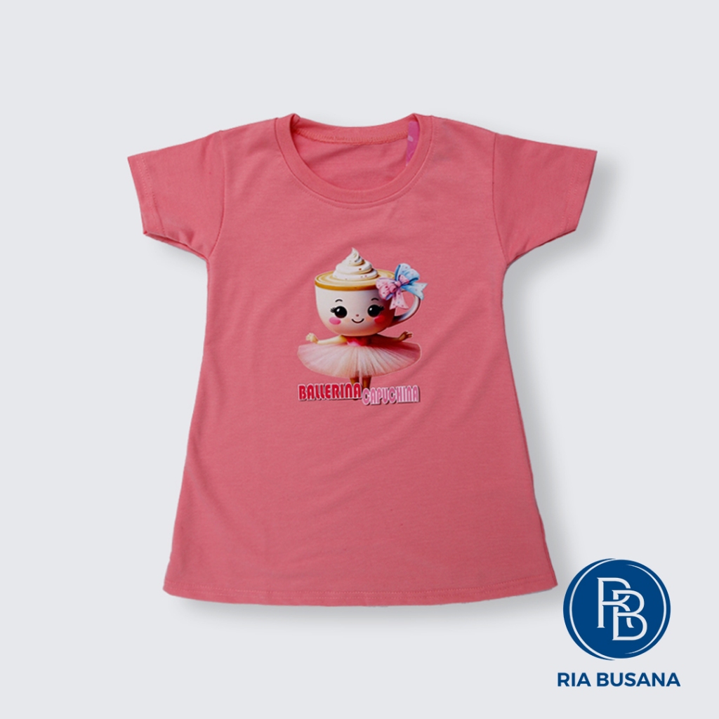 Jual Ria busana - Famu - Dress Pendek Anak Wanita Lengan Pendek Sablon ...